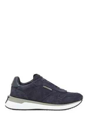 FERRAGAMO Low-top Suede Sneakers - Blue
