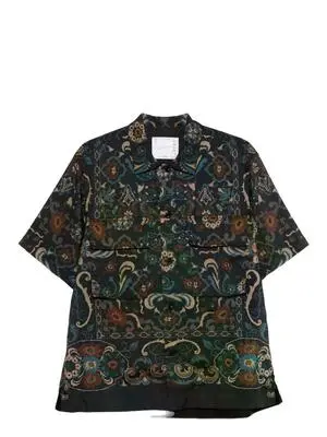 Sacai Paisley-pattern Pocket Shirt - Blue