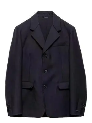 Prada Notched-lapels Three-button Jacket - Blue