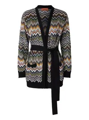 Missoni Chevron-pattern Cardigan - Black