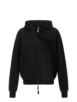 THOM KROM Zip-fastening Cotton Hoodie - Black