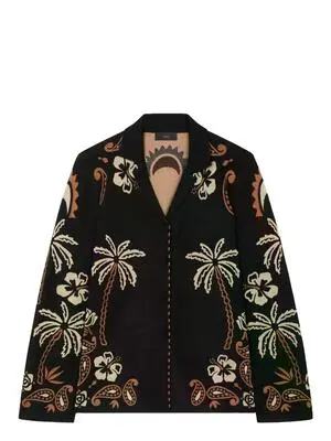 Alanui Tropical-motif Shirt - Black