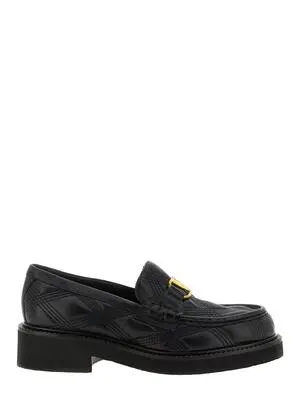 Valentino Garavani Vlogo Signature Quilted Loafers - Black