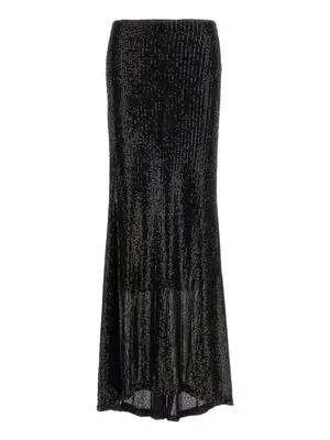 LE TWINS Sequin-embellished Maxi Skirt - Black