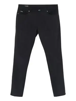 Emporio Armani Logo-plaque Trousers - Black