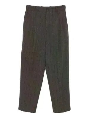 GOLDEN GOOSE Pinstripe-pattern Wool Trousers - Brown