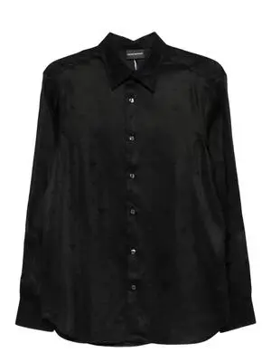 Emporio Armani Eagle-embossed Shirt - Black