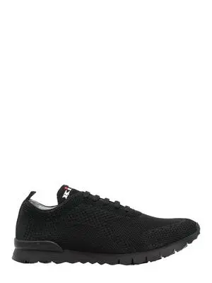 Kiton Knitted Lace-up Sneakers - Black