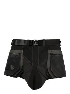 MUGLER Belted Shorts