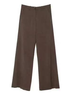 NINE:INTHE:MORNING Stretch-wool Trousers - Brown