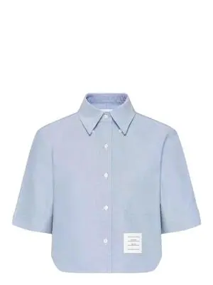 Thom Browne Oxford Short-sleeve Shirt - Blue