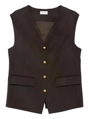 P.a.r.o.s.h Button-fastening Flap-pocket Gilet - Brown