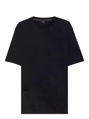 BOSS Textured Crew-neck T-shirt - Blue