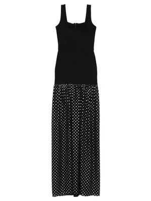 ROSERRY Polka-Dot Square-Neck Maxi Dress