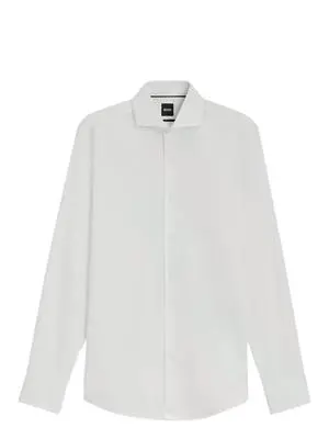 BOSS Long-sleeve Button-fastening Shirt - White