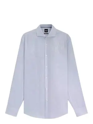 BOSS Striped Long-sleeved Shirt - Blue