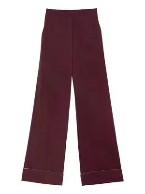 Malìparmi Cuffed-hem Zip-fastening Trousers - Red