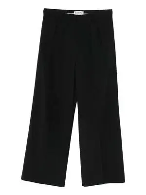 Iceberg Pleated Wide-leg Trousers - Black
