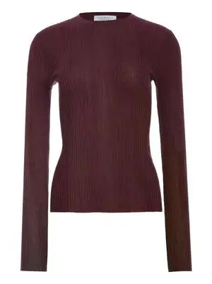 Gabriela Hearst Ribbed Crew-neck Sweater - Red
