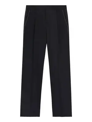 BOSS Darted Scallop-hem Trousers - Blue