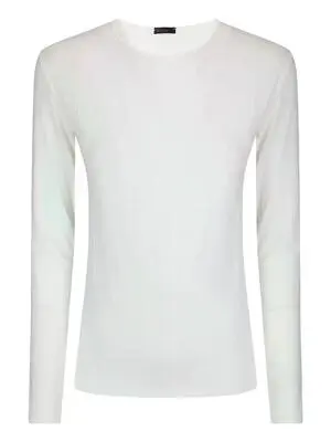 HIRA Ribbed Round-neck T-shirt - White