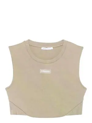 Patrizia Pepe Crew-neck Sleeveless Top - Neutrals