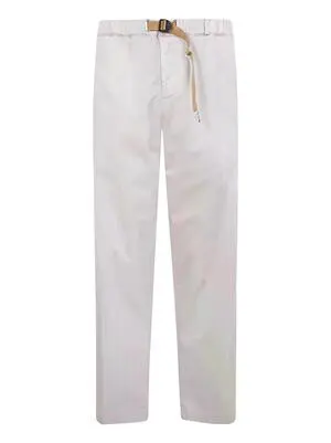 WHITE SAND Drawstring-fastening Trousers - White