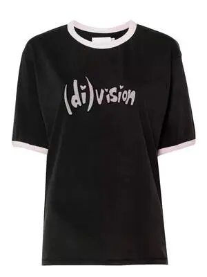 (DI)VISION Logo-embroidered T-shirt - Black