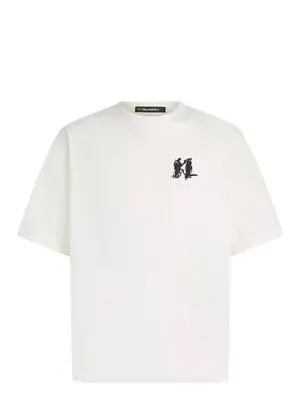 KARL LAGERFELD Graphic-logo T-shirt