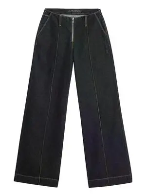 Karl Lagerfeld Front-zip Panelled Jeans - Blue