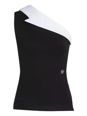 KARL LAGERFELD Asymmetric-Lapel Top