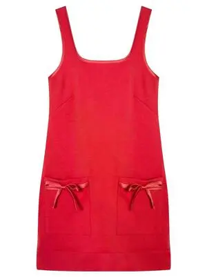 Isolda Vento Em Popa Bow-pocket Mini Dress - Red