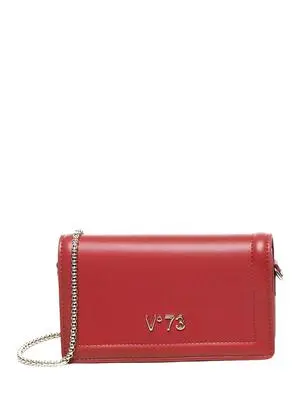 V°73 Flap Shoulder Bag With Chain-strap - Red