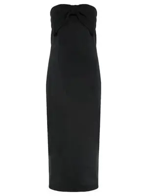 Chloé Bow-detailed Midi Dress - Black
