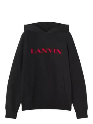 LANVIN Logo-print Hoodie - Black