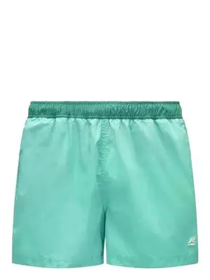 K-WAY Elastic-waist Swim Shorts - Green