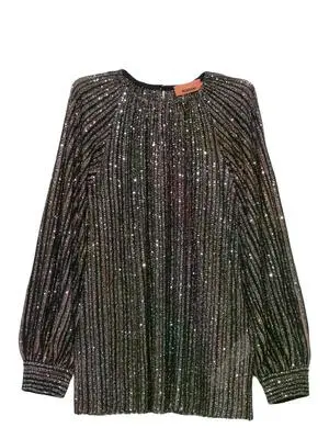 Missoni Sequin-striped Top - Brown