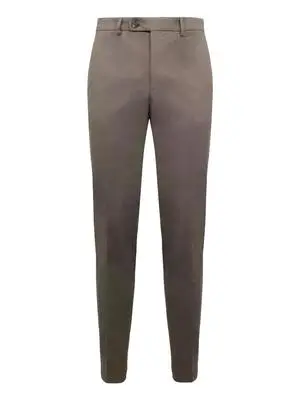 SLOWEAR Buttoned-welt-pocket Trousers - Brown