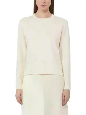 Max Mara Logo-embossed Sweater - Neutrals