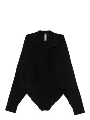 Norma Kamali Long-sleeve Bodysuit - Black
