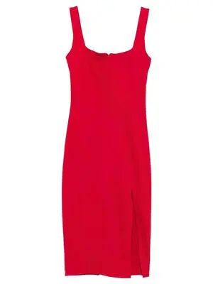 ROSERRY Kensington Square-neck Midi Dress - Red