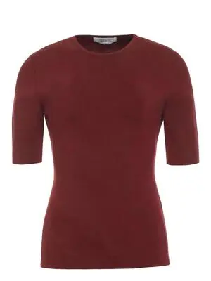 Gabriela Hearst Ribbed Crew-neck T-shirt - Red