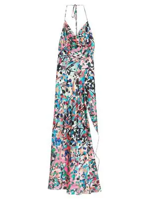 ROSERRY Seville Abstract-print Halterneck Maxi Dress - Pink