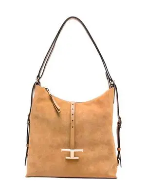 TOD'S Timeless T-buckle Shoulder Bag - Brown