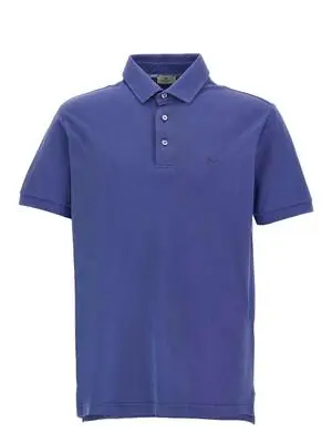 Etro Paisley-print Button Polo Shirt - Blue