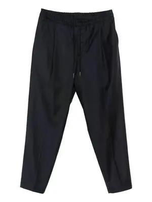 Caruso Pleated Drawstring Trousers - Blue