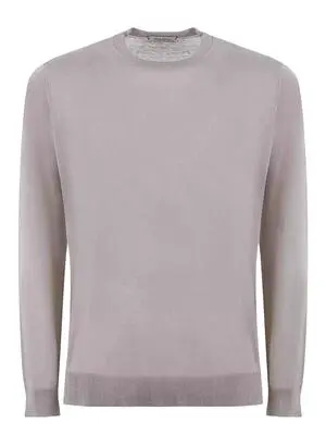 PAOLO PECORA Round-neck Long-sleeve Sweater - Grey