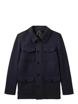 TOM FORD Virgin Wool Overshirt - Blue