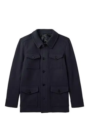 TOM FORD TOM FORD - Virgin Wool Overshirt - Men - Blue  Navy