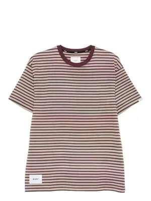 WTAPS Striped Crew-neck T-shirt - Brown